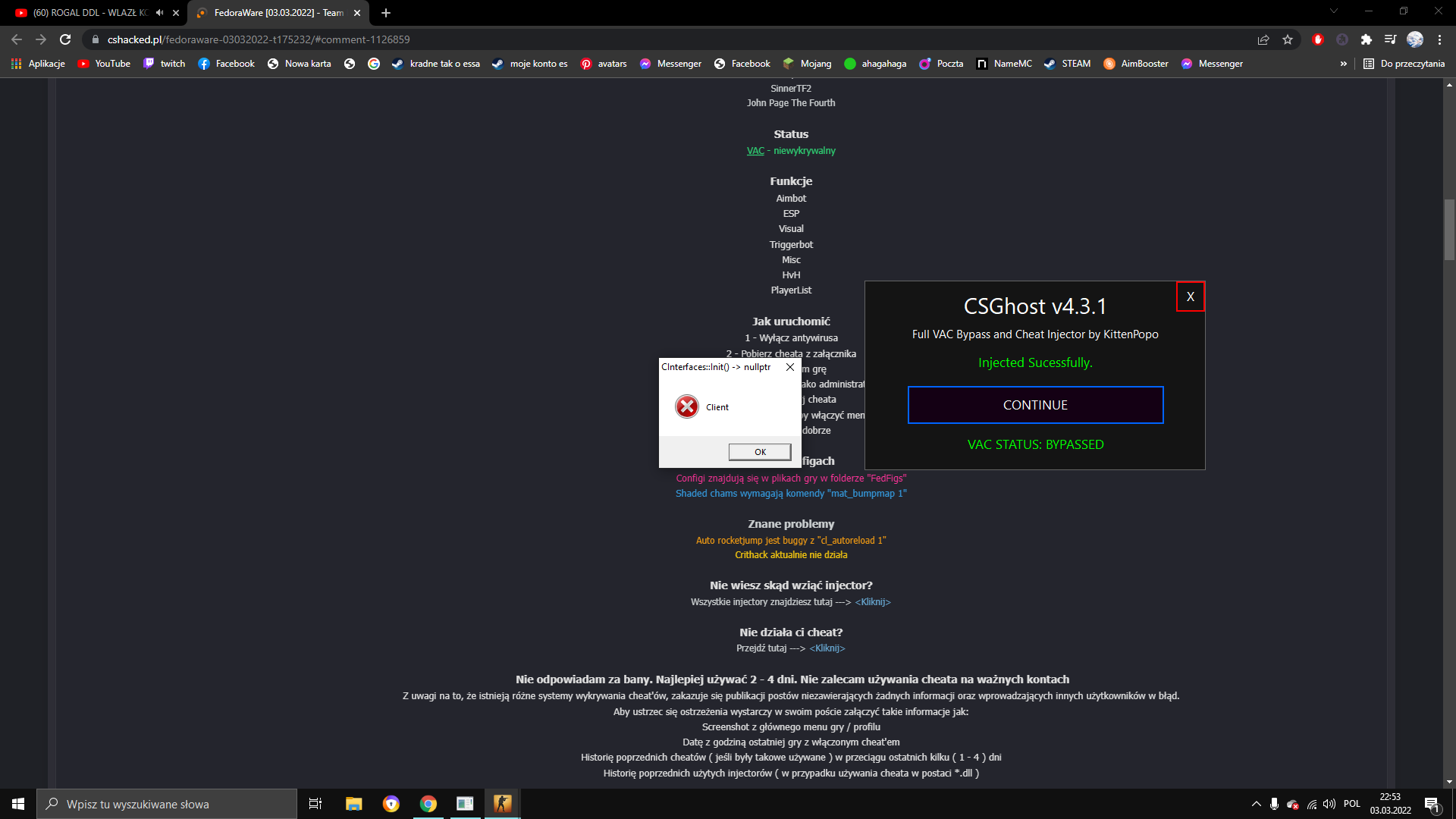 FedoraWare TF2 | Aimbot / Triggerbot / Visuals / HvH / Misc - strona 2 - Team Fortress 2 ...