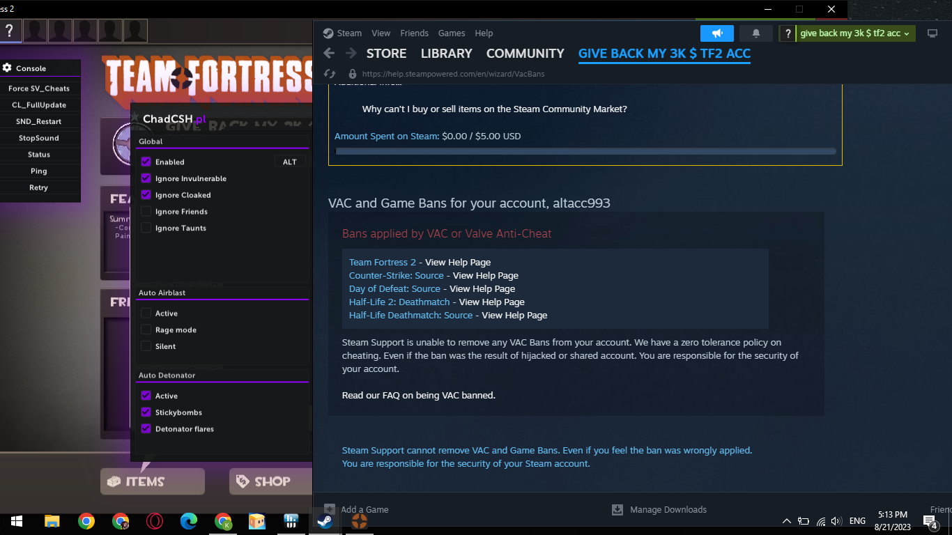 ChadCSH TF2 | Aimbot / Triggerbot / ESP / Visuals / Misc - Team ...