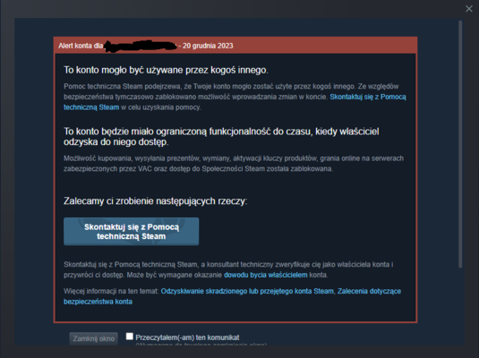 Blokada konta Steam - Platforma Steam - Dyskusje / problemy - CSHacked.pl - czity, bugi, hacki ...