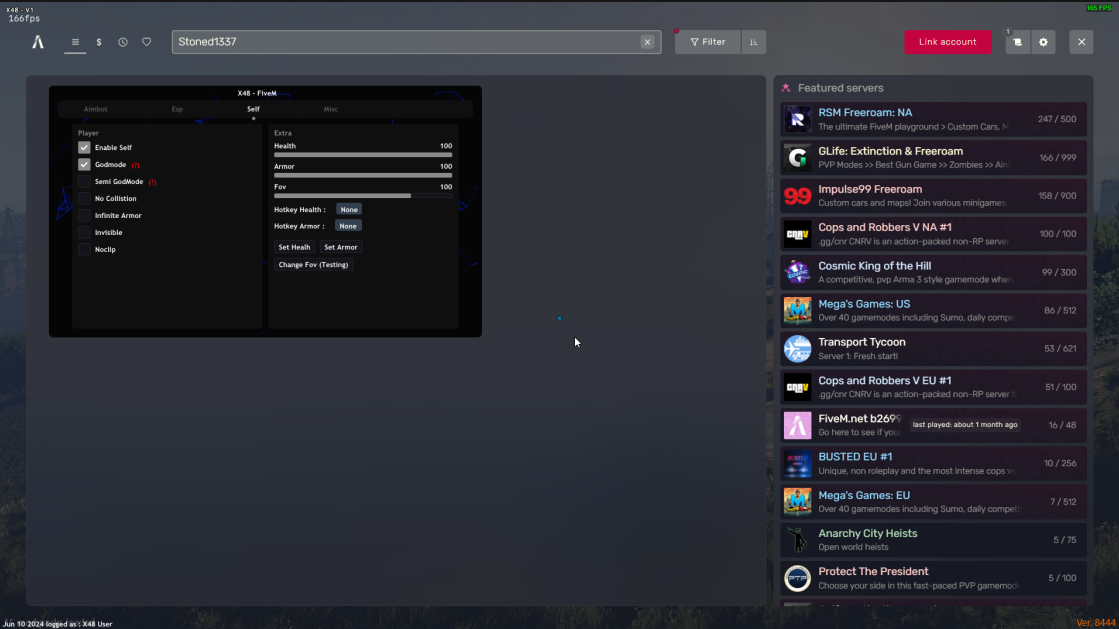 [Fivem Cheat] / X48 v1.0 Aim / Esp / Misc / Self - Grand Theft Auto V - Alternatywne mody Online ...